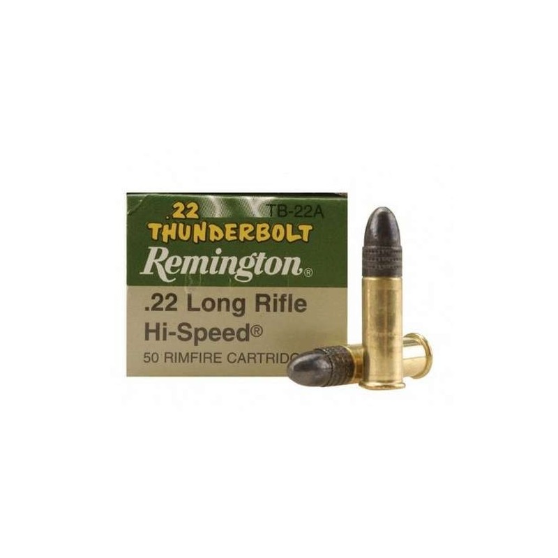 REMINGTON BALA 22 LR Thunderbolt - 40 grains MUNICION METALICA