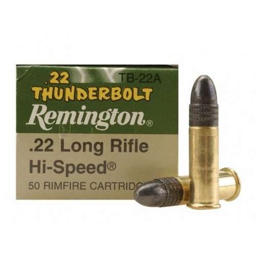 REMINGTON BALA 22 LR Thunderbolt - 40 grains MUNICION METALICA